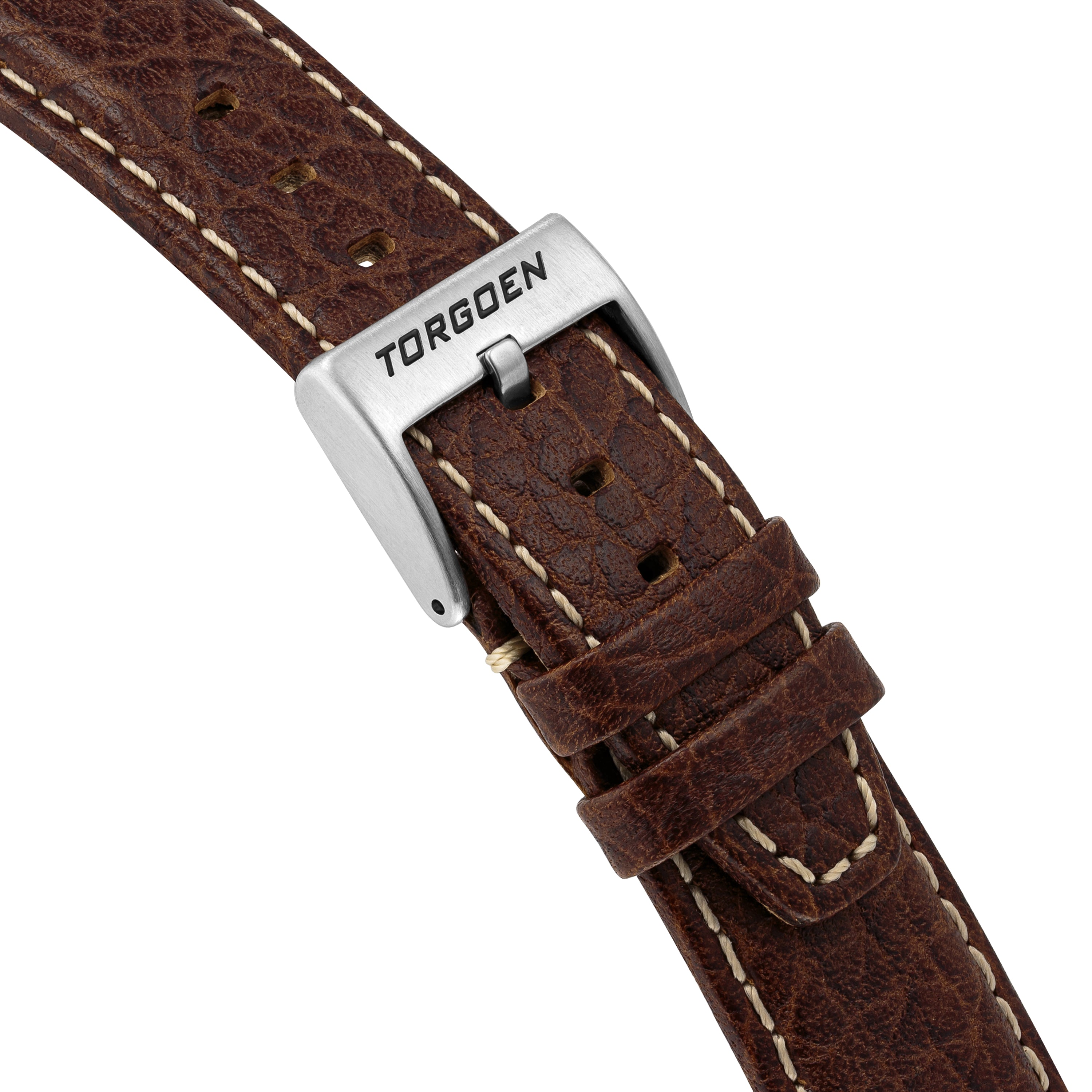 Brown Leather Strap - 22mm Strap | – Torgoen